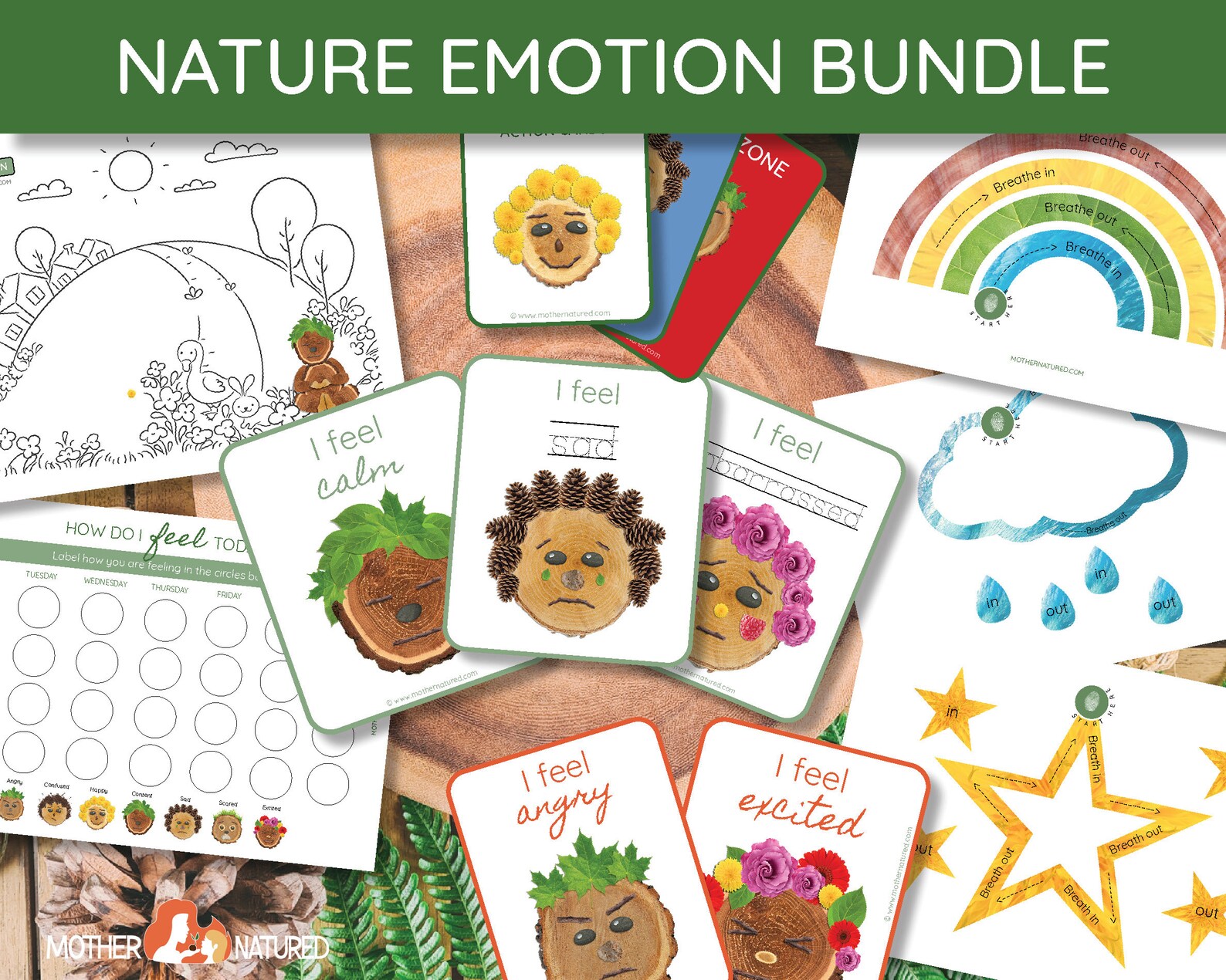 Nature Emotion Printables for Kids Montessori Emotion - Etsy