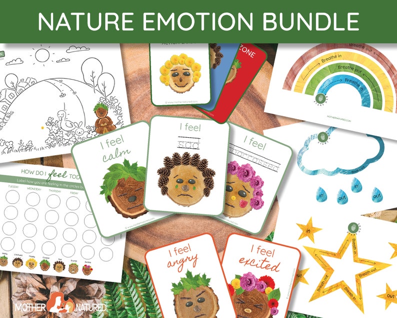 Nature Emotion Printables for Kids Montessori Emotion - Etsy