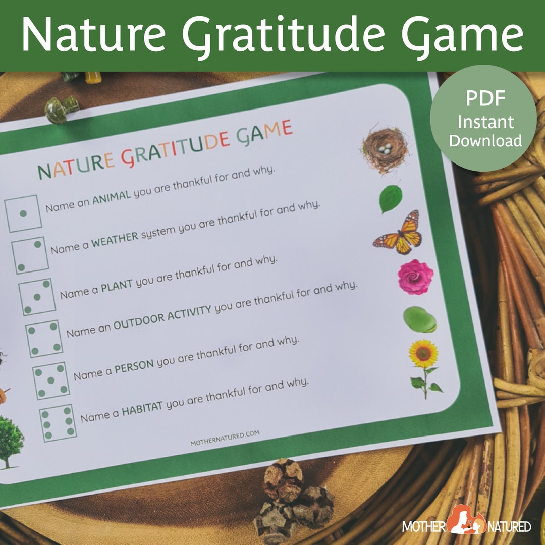 Nature Gratitude Game | Gratitude Activity | Gratitude Game for Kids ...