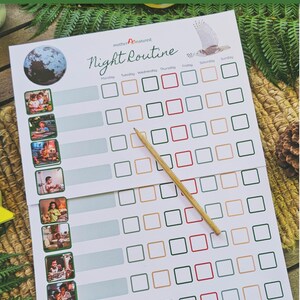 Printable Night Routine Chart for Kids | Visual Routine Chart | Kids ...