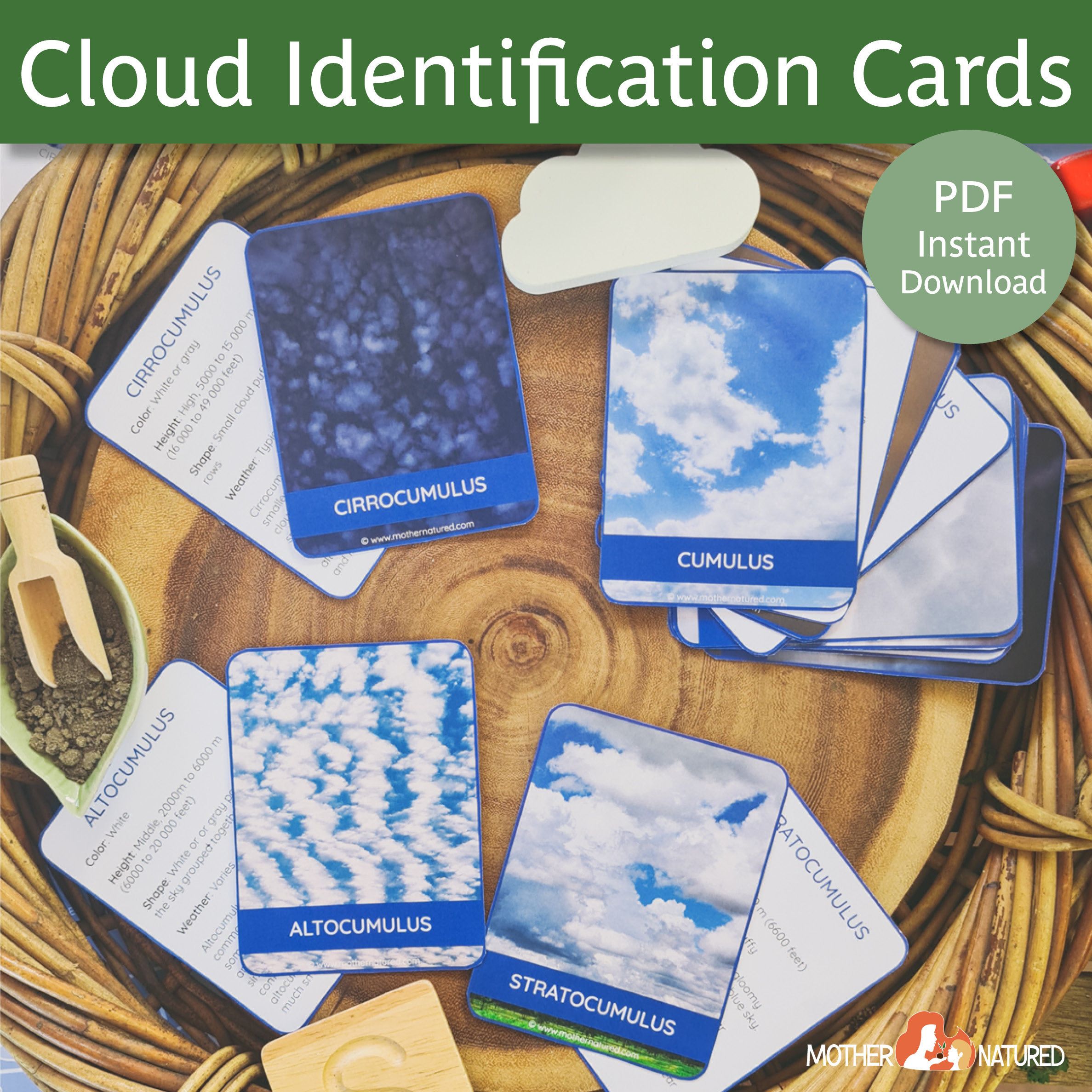 Cloud Identification Cards | Types of Clouds | Clouds Printable Cards ...