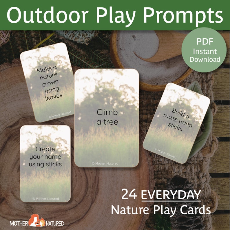 Nature Play Activity Cards Outdoor Play Activity Cards - Etsy