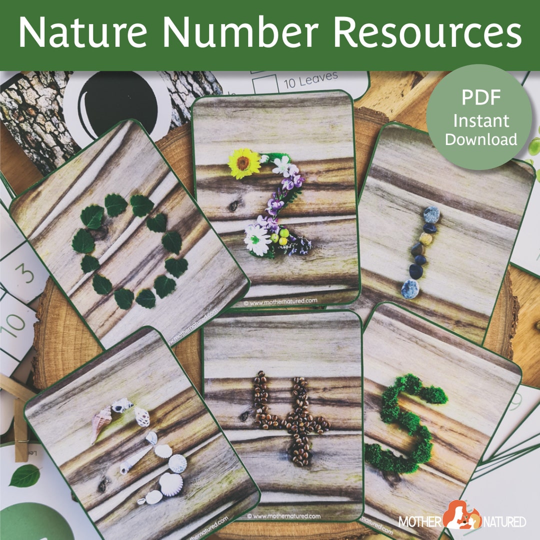 Nature Number Cards and Posters | Nature Number Cards | Nature Number ...