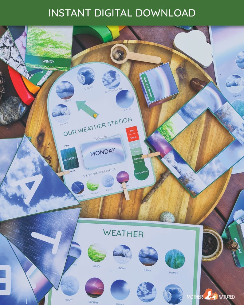 Educational WEATHER PRINTABLES Weather Station Weather - Etsy