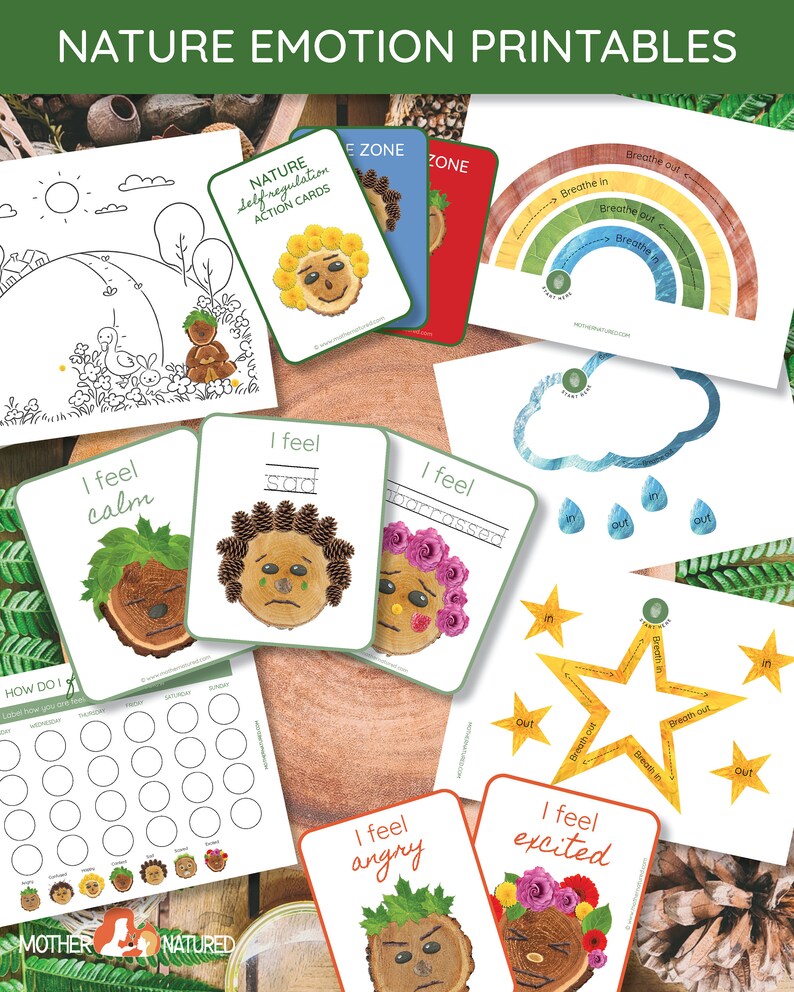 Nature Emotion Printables for Kids Montessori Emotion - Etsy