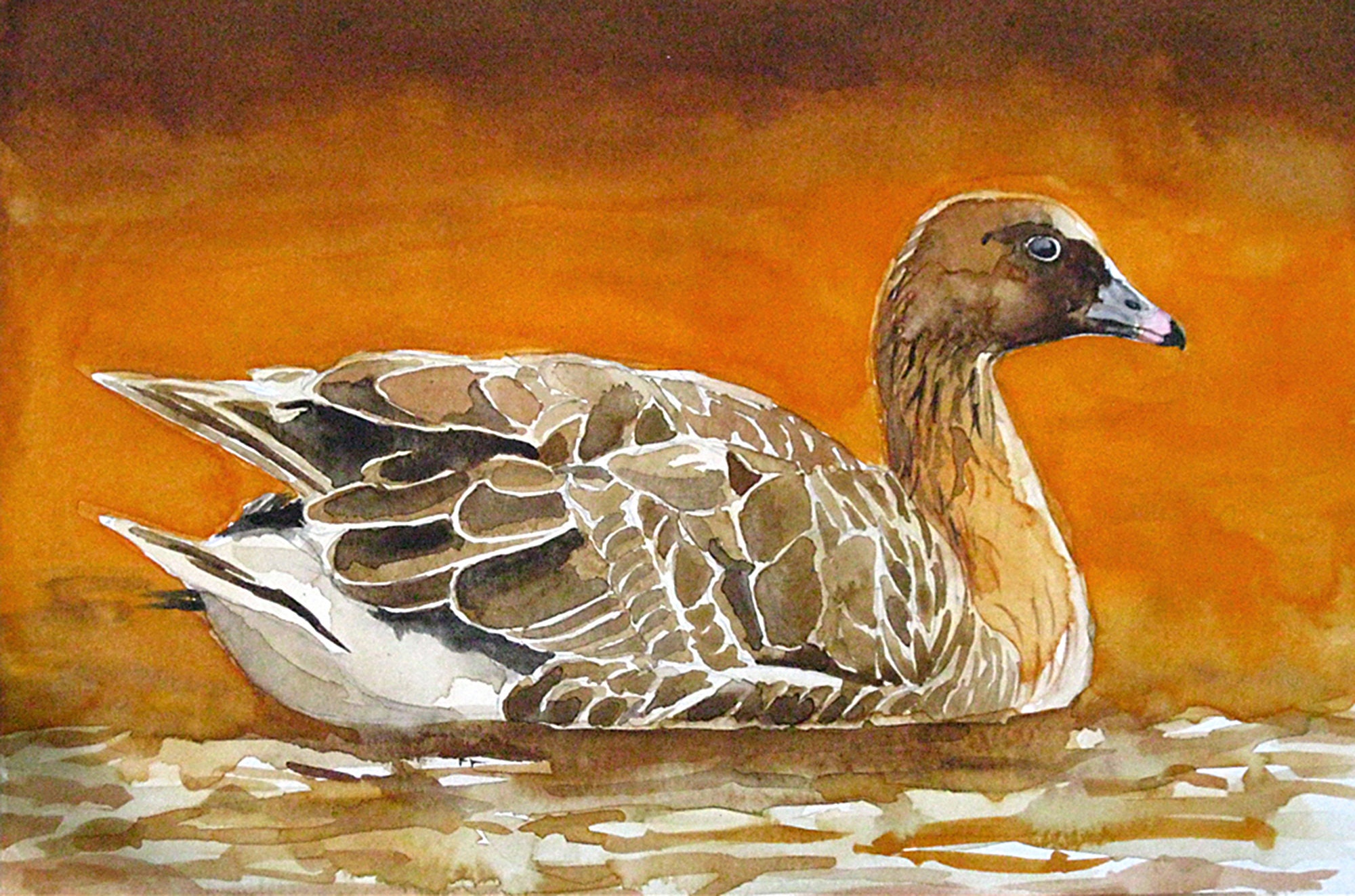 Pink Footed Goose. Original Watercolour Painting. Signed by the Artist ...