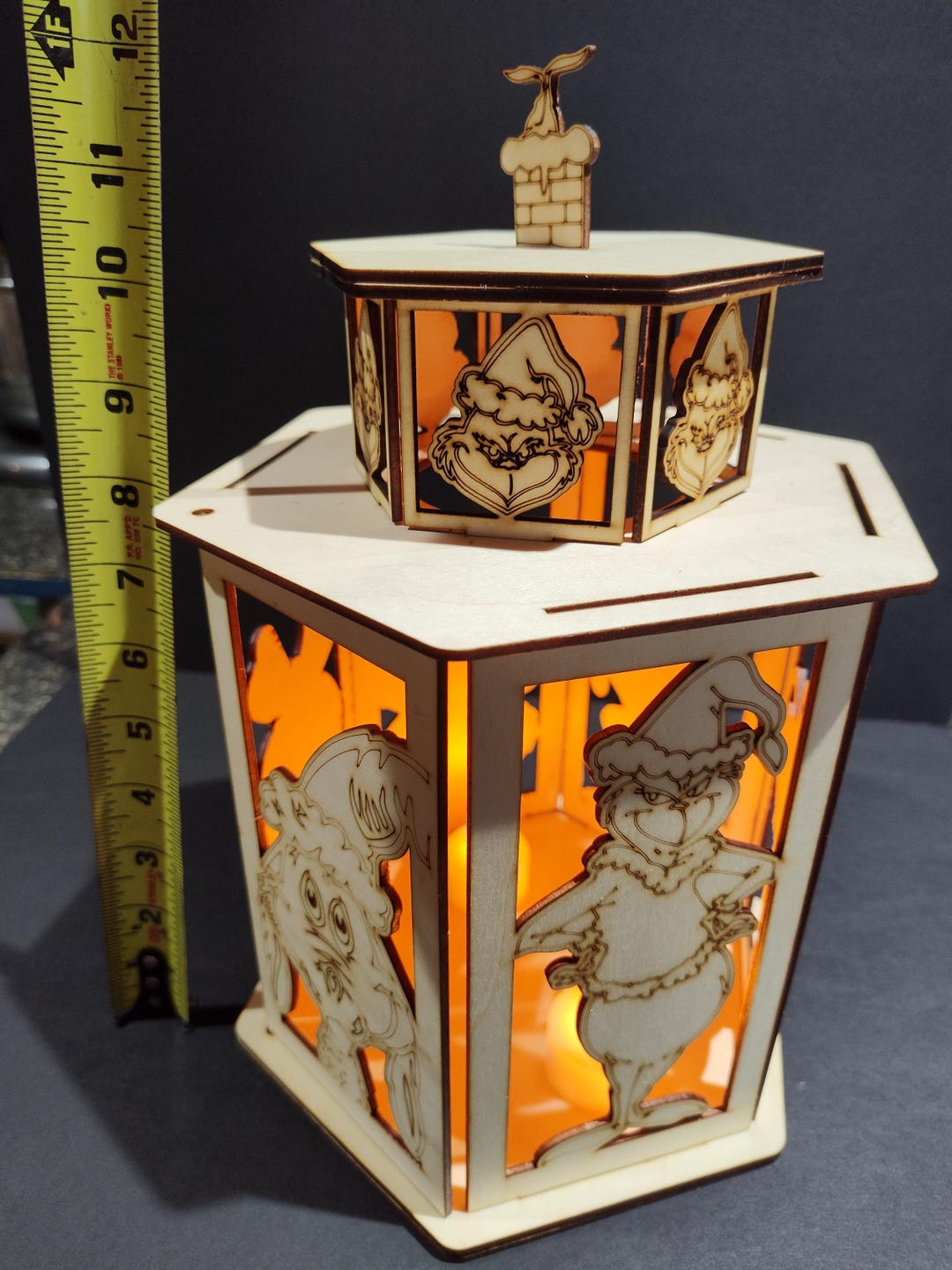 Grinch Tea Light Lantern, Grinch Christmas, Grinch, Grinch Sign, Grinch ...