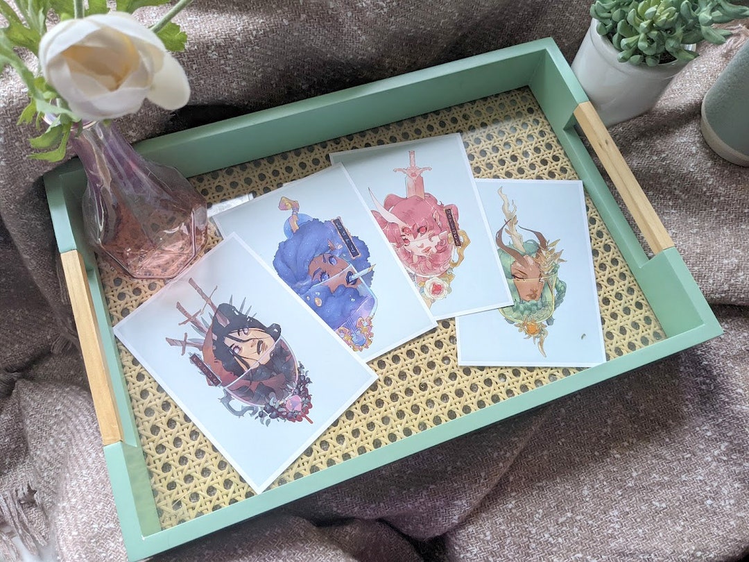 Tea Party D&D Series Warlock Druid Bard Rogue Print Set - Etsy