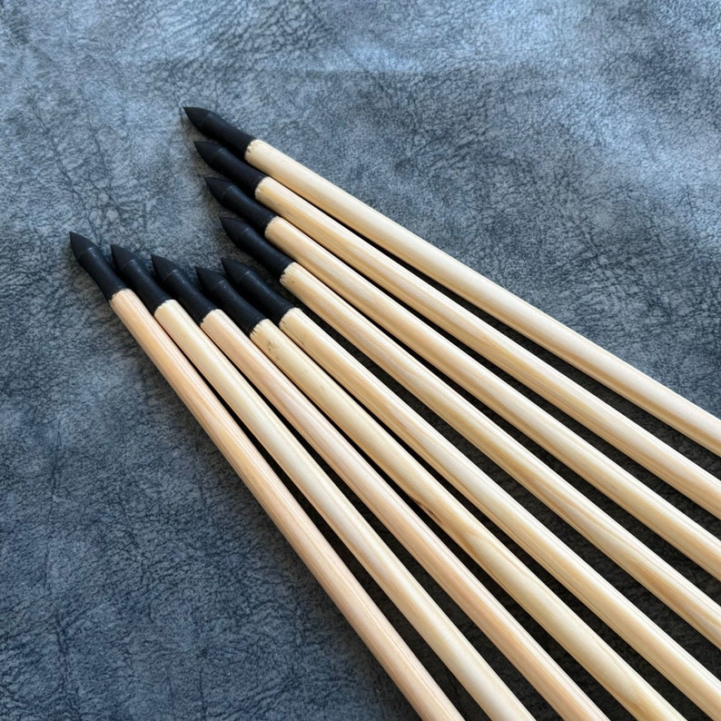 Traditional Wooden Target Arrow - Wooden Nock Design - 12 PCS / Ottoman ...