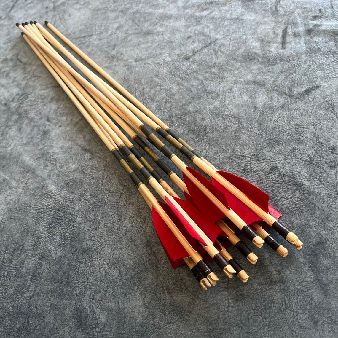 Traditional Wooden Target Arrow - Wooden Nock Design - 12 PCS / Ottoman ...