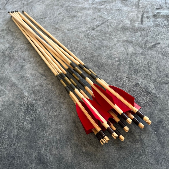 Traditional Wooden Target Arrow Wooden Nock Design 12 PCS - Etsy