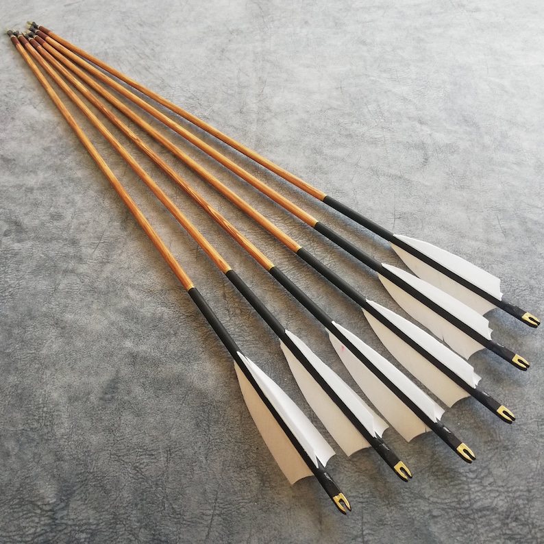 Traditional Wooden Hunting Arrow - Medieval Design - 6 PCS / Ottoman ...