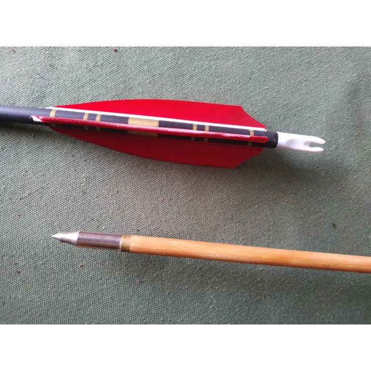 Traditional Wooden Target Arrow - Red & Black Design - 12 PCS / Ottoman ...