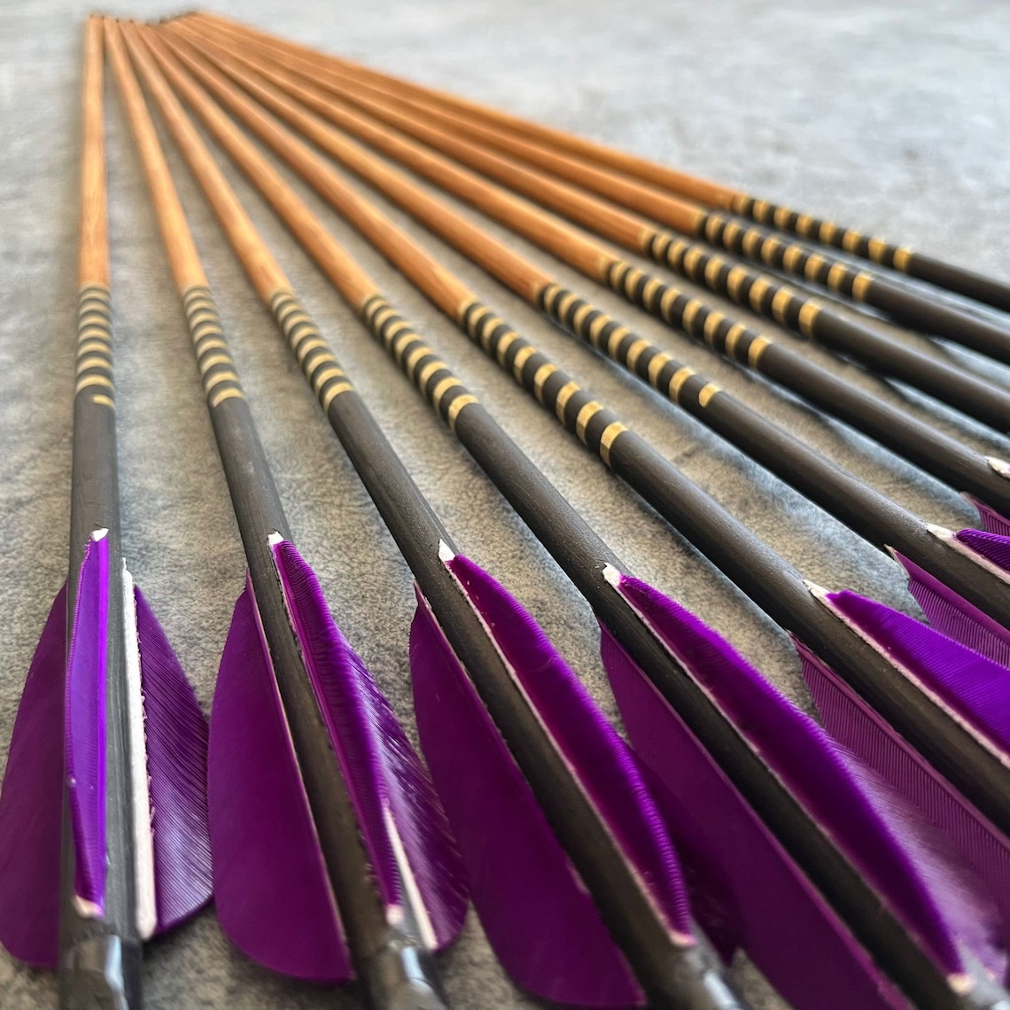 Traditional Wooden Target Arrow Purple Design 12 PCS / - Etsy