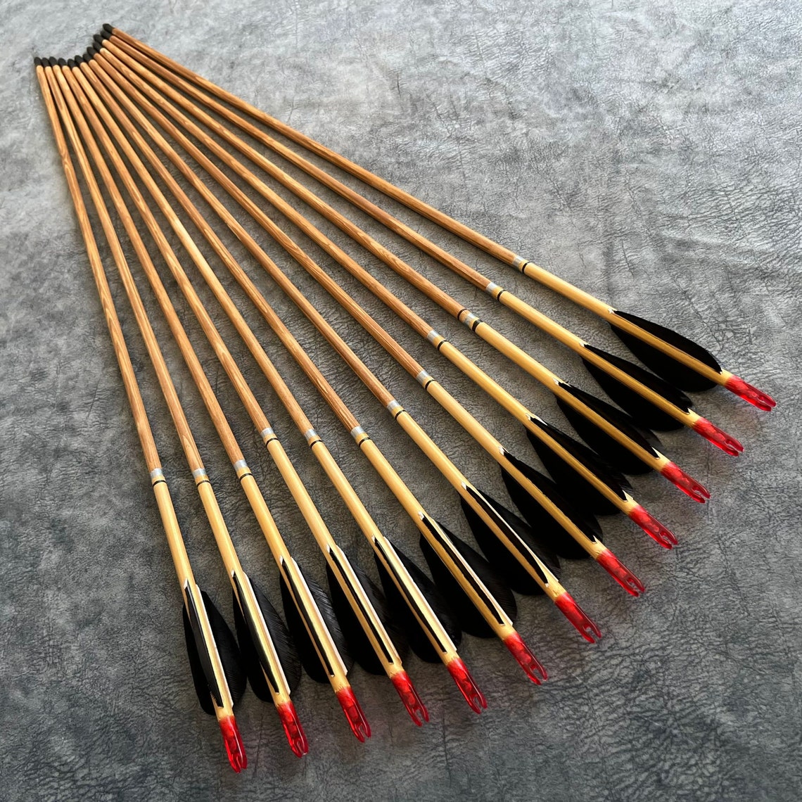Traditional Wooden Target Arrow Golden Design 12 PCS / - Etsy