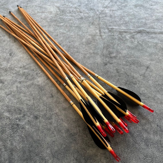 Traditional Wooden Target Arrow Golden Design 12 PCS / - Etsy