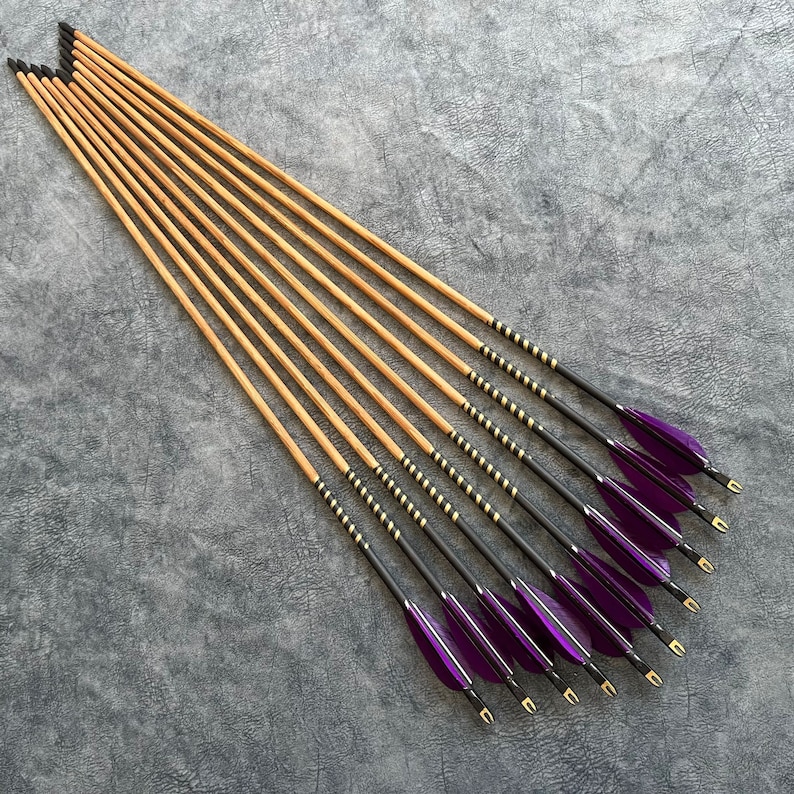 Traditional Wooden Target Arrow - Purple Design - 12 PCS / Ottoman and ...