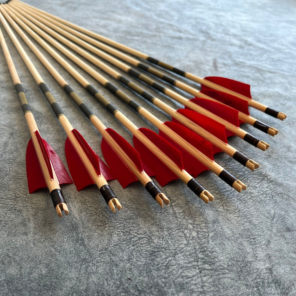 Traditional Wooden Target Arrow - Wooden Nock Design - 12 PCS / Ottoman ...