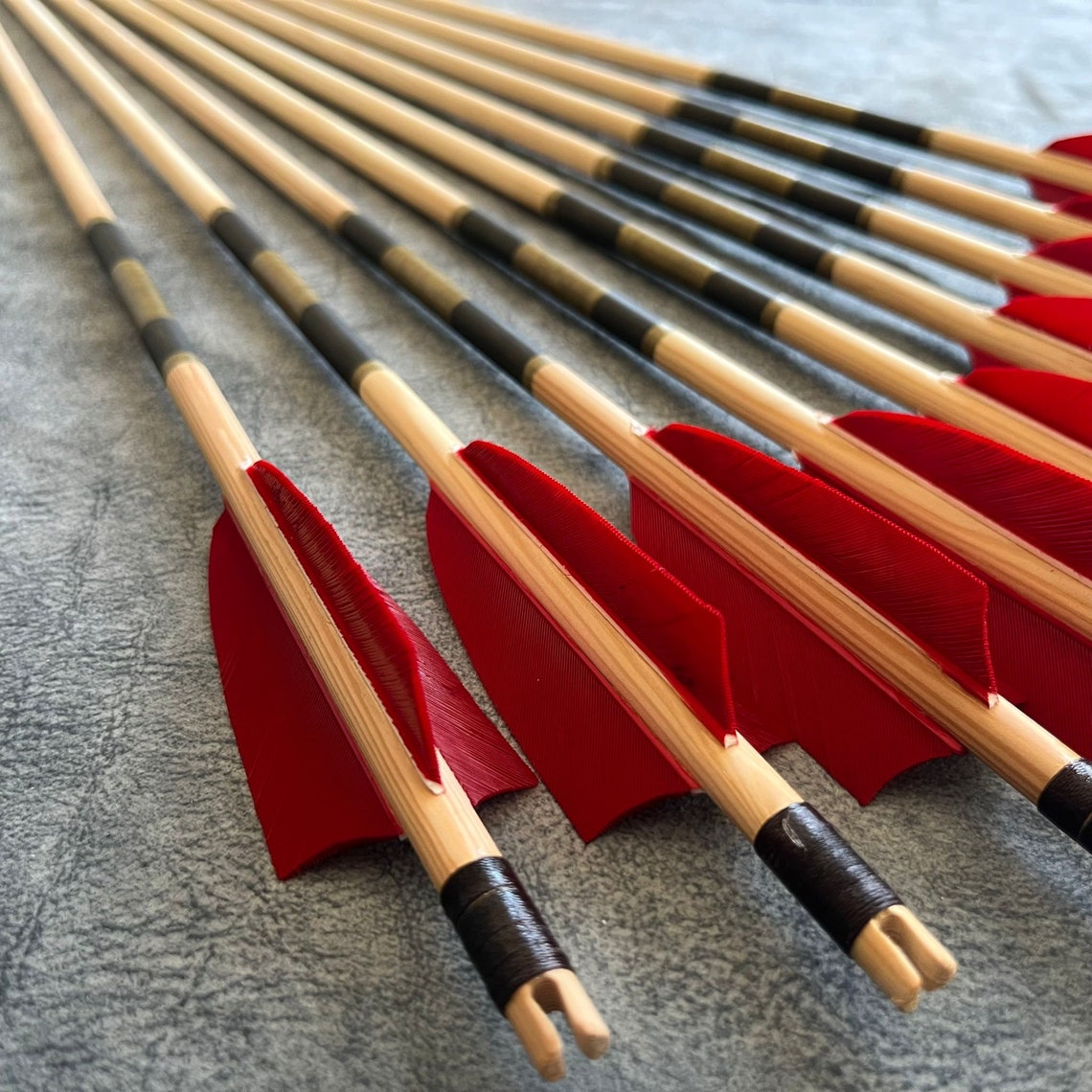Traditional Wooden Target Arrow - Wooden Nock Design - 12 PCS / Ottoman ...