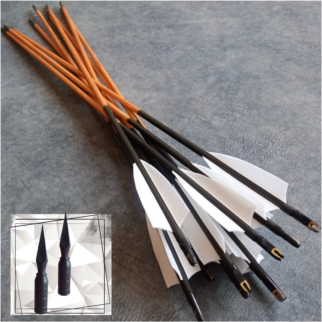 Traditional Wooden Hunting Arrow Medieval Design 6 PCS / Ottoman and ...