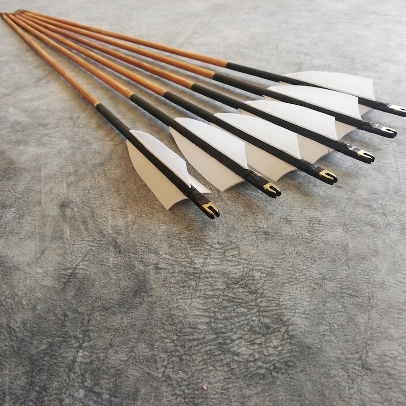 Traditional Wooden Hunting Arrow - Medieval Design - 6 PCS / Ottoman ...