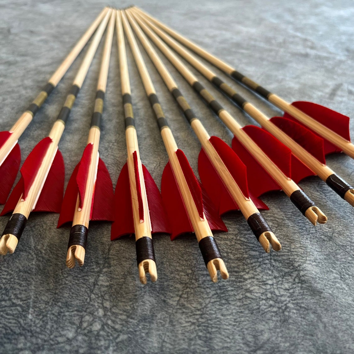 Traditional Wooden Target Arrow - Wooden Nock Design - 12 PCS / Ottoman ...