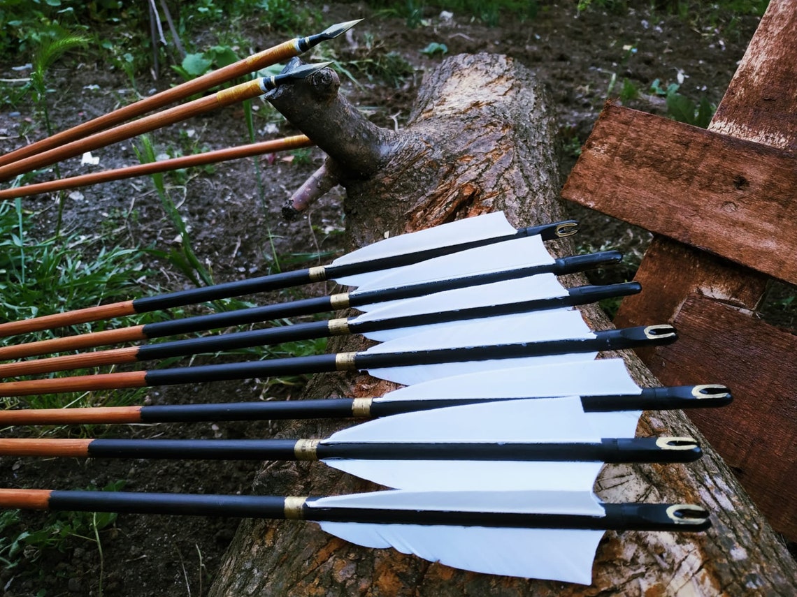 Traditional Wooden Hunting Arrow Medieval Design 6 PCS / - Etsy