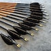 Traditional Wooden Target Arrow - Black & Golden Design - 12 PCS ...