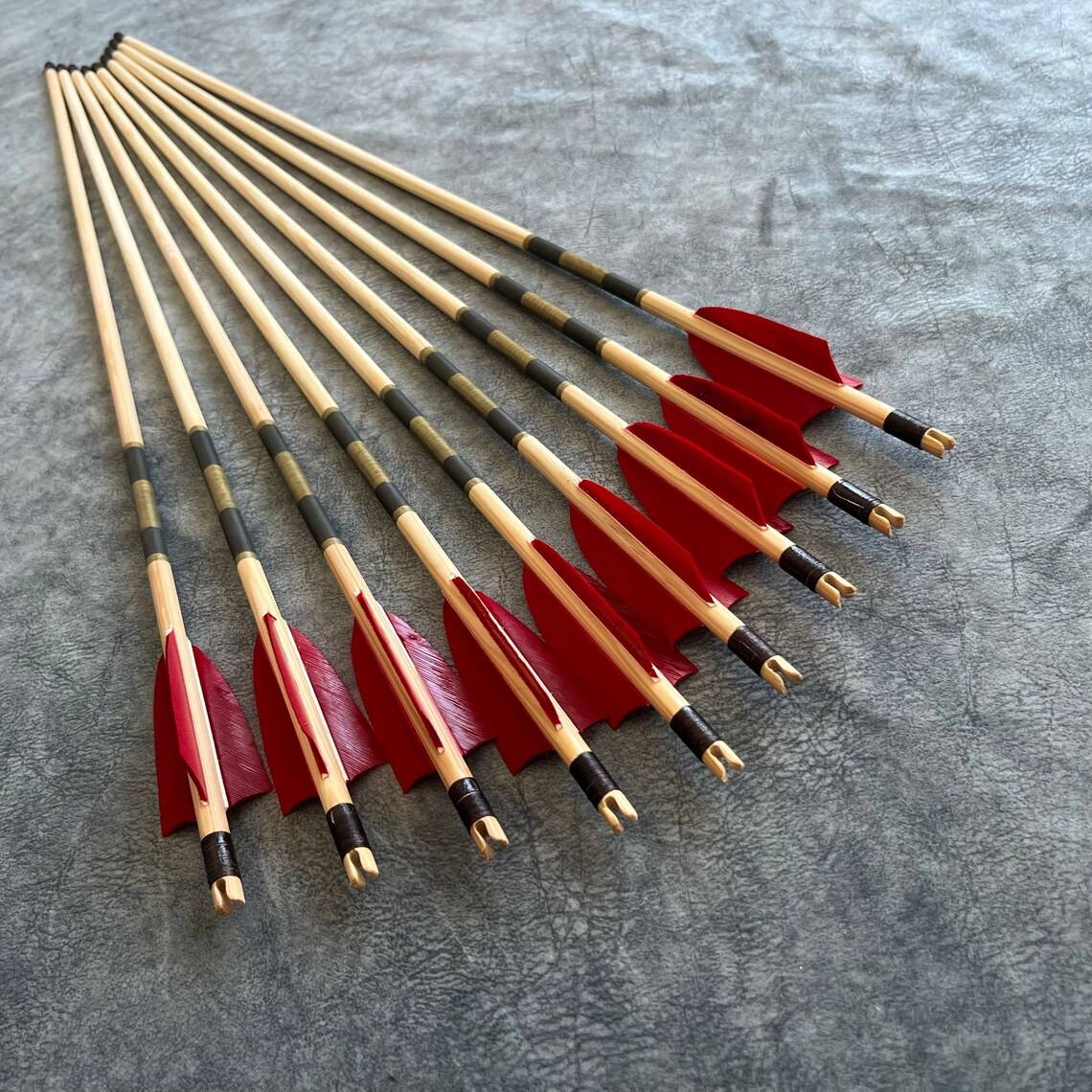 Traditional Wooden Target Arrow - Wooden Nock Design - 12 PCS / Ottoman ...