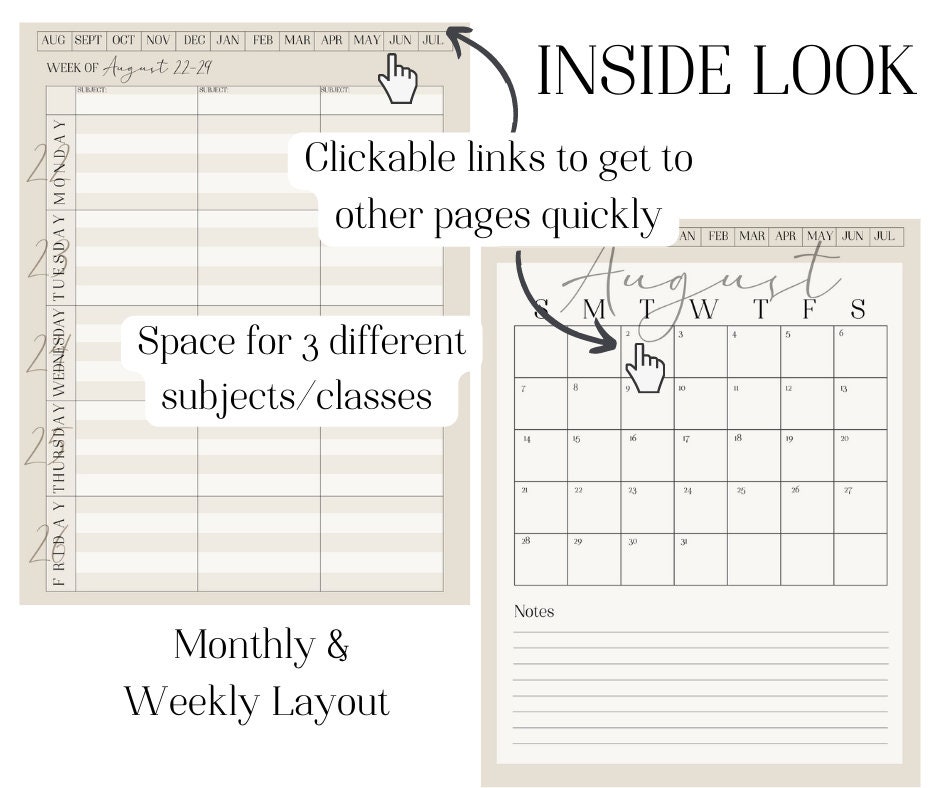 Digital Teacher Planner 2022-2023 - Etsy