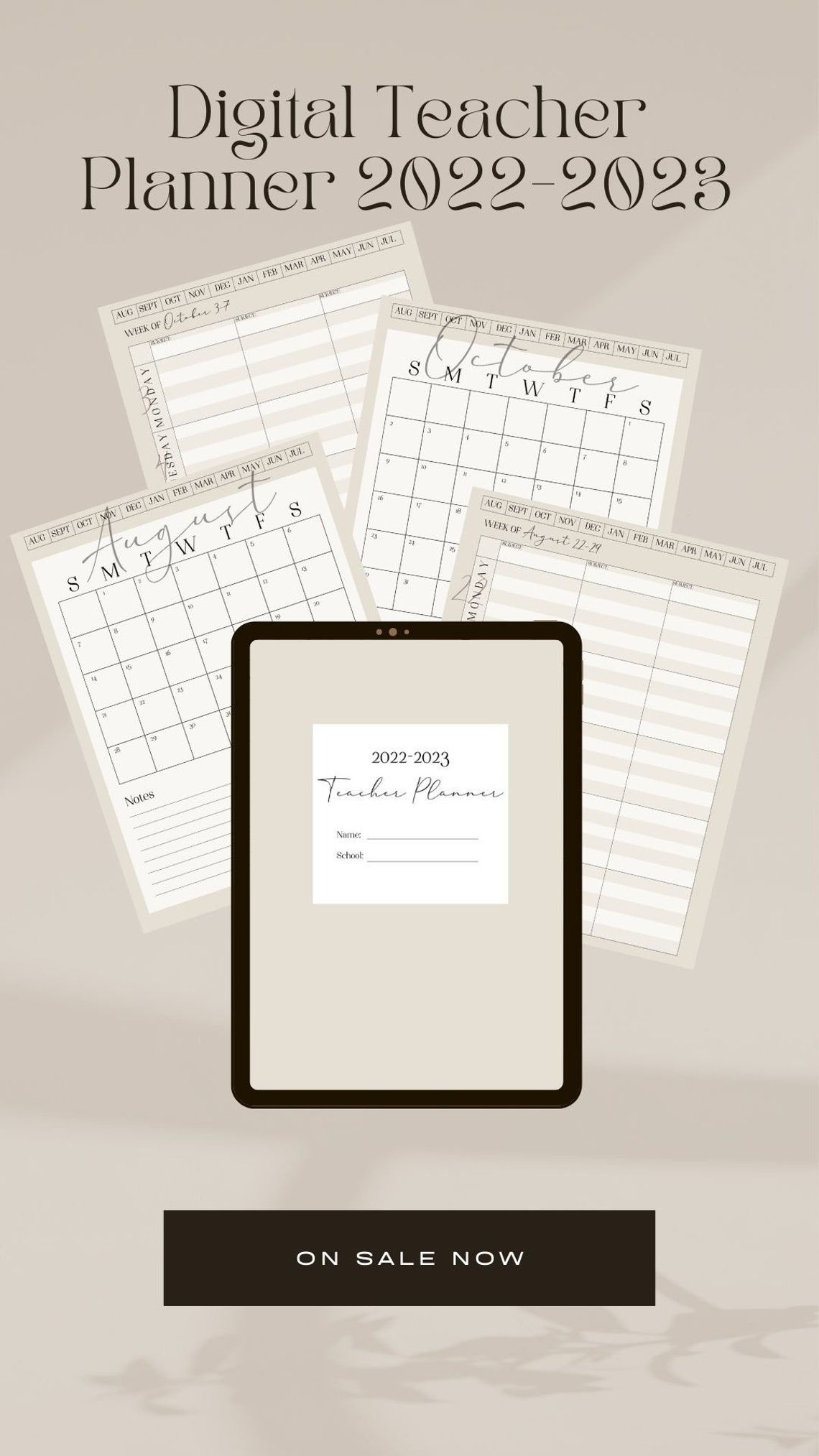 Digital Teacher Planner 2022-2023 - Etsy
