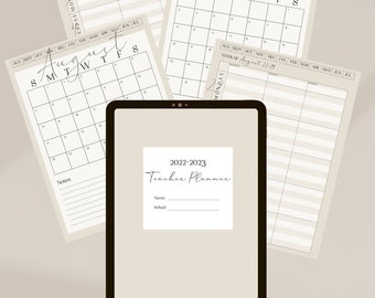 Editable Teacher Planner 2022-2023 Teacher Binder Covers Google Drive ...
