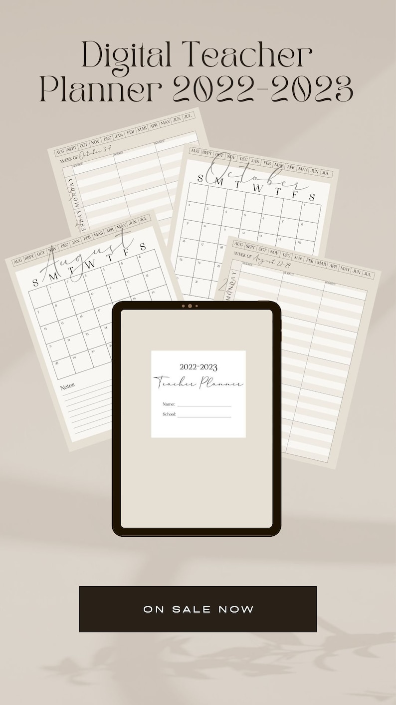 Digital Teacher Planner 2022-2023 - Etsy