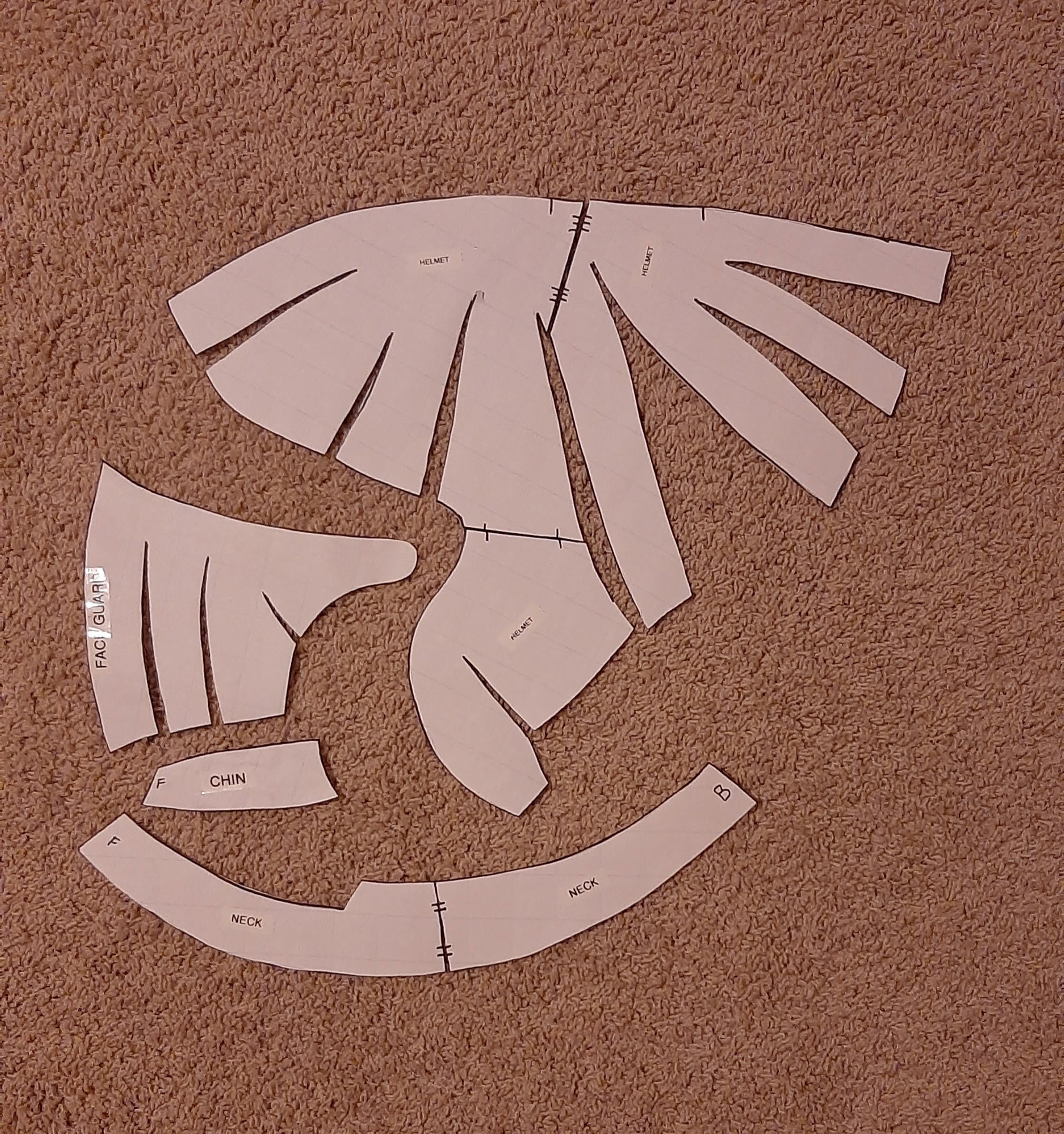Close Helmet Cosplay Template Pattern - Etsy