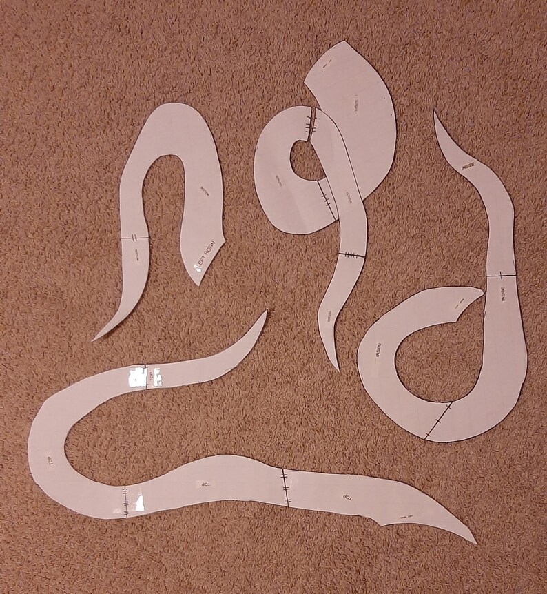 Cosplay Majestic Horn Template Pattern - Etsy
