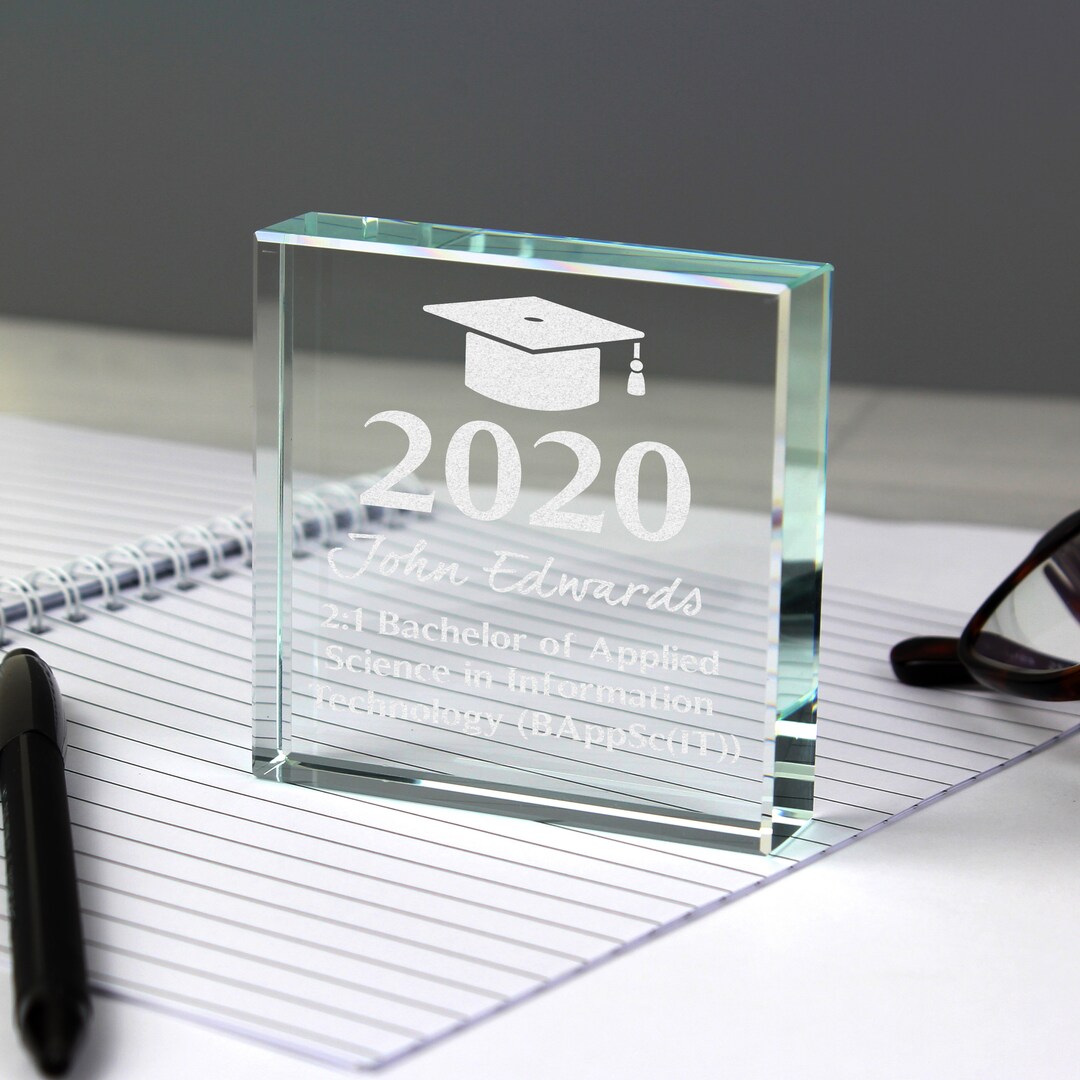 Congratulations Personalised Graduation Crystal Token , Graduation Day ...