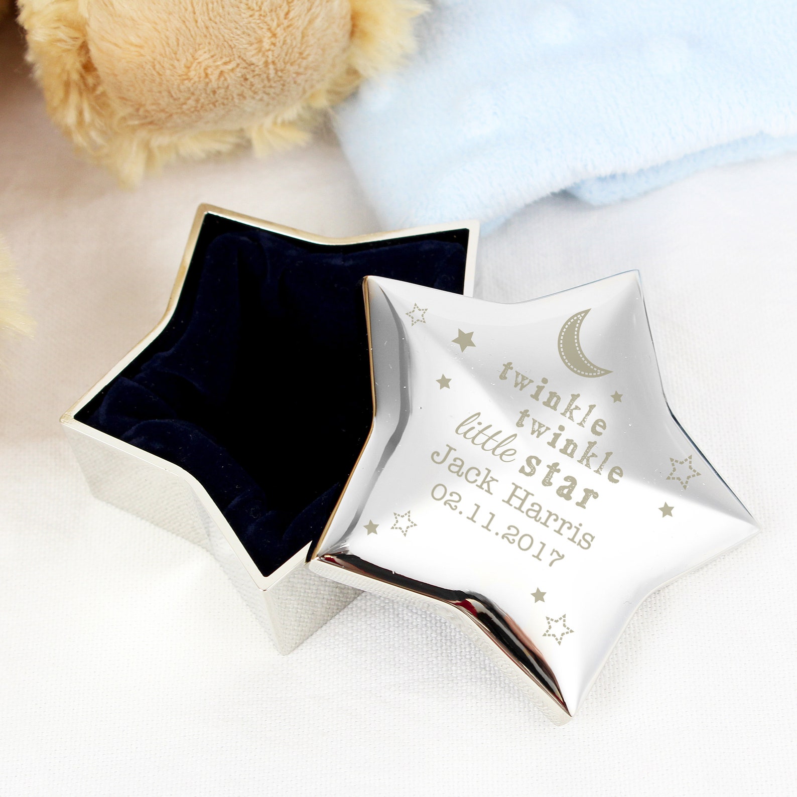 Twinkle Twinkle Little Star Personalised Trinket Box , 1st Holy ...