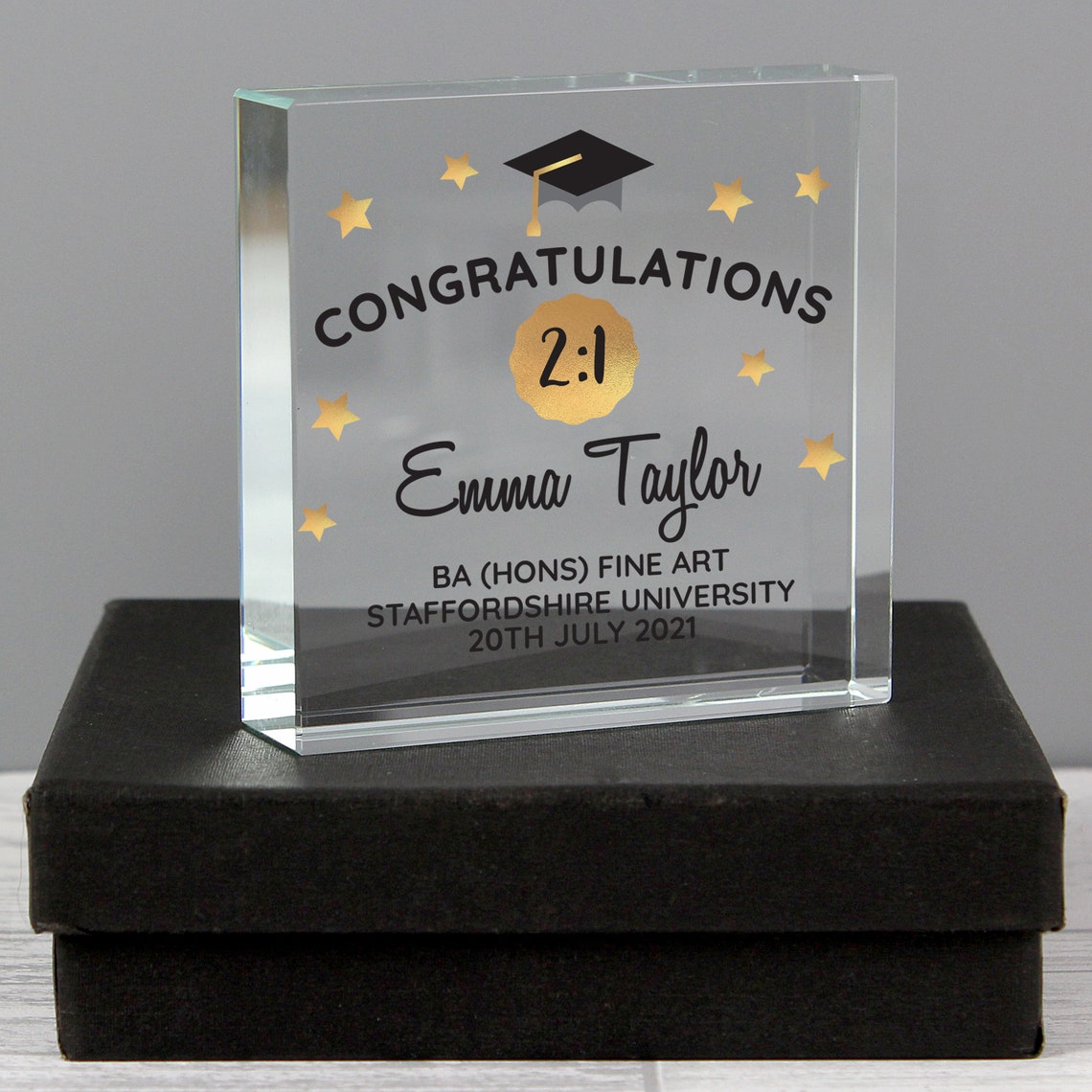 Congratulations Personalised Graduation Crystal Token | Etsy