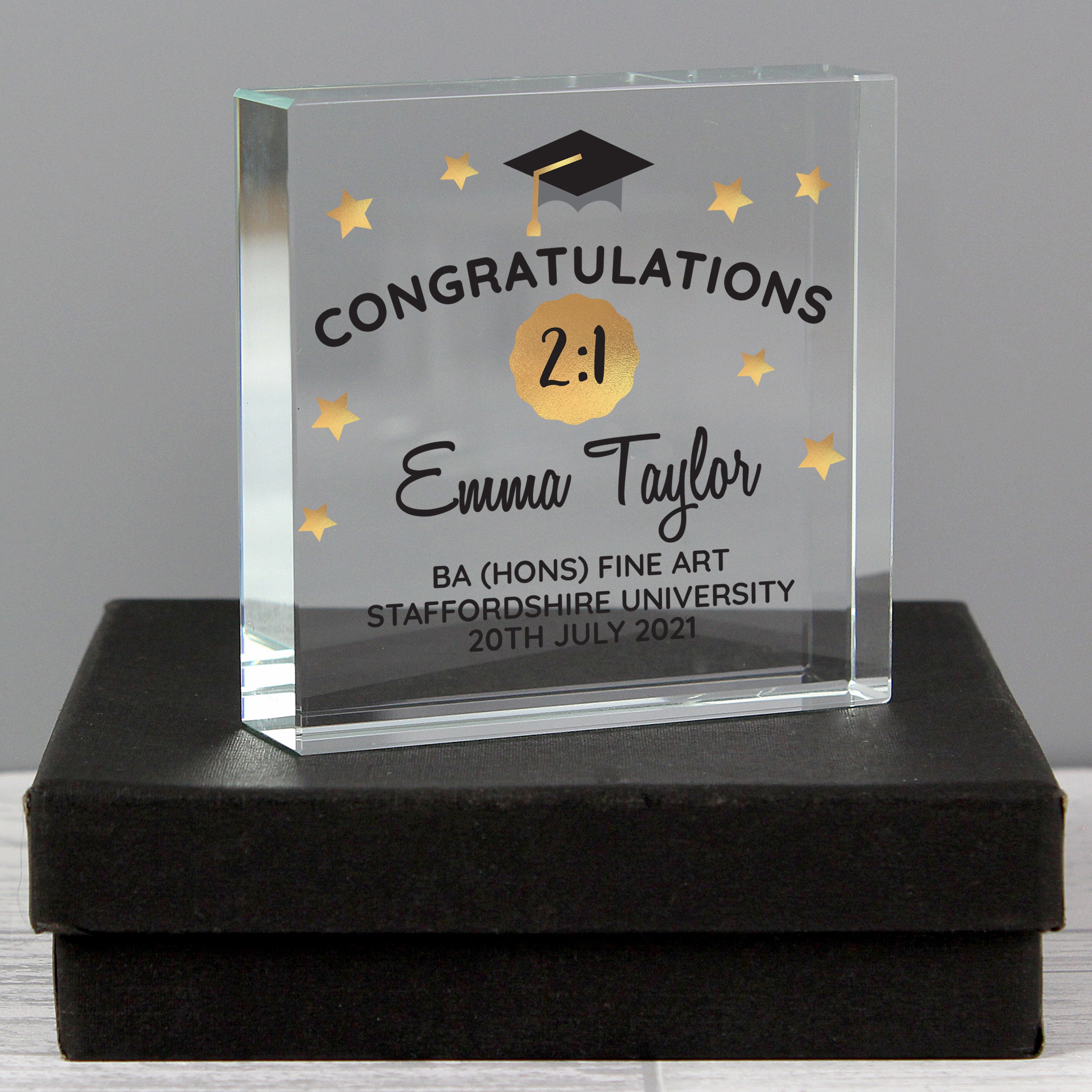 Congratulations Personalised Graduation Crystal Token - Etsy UK
