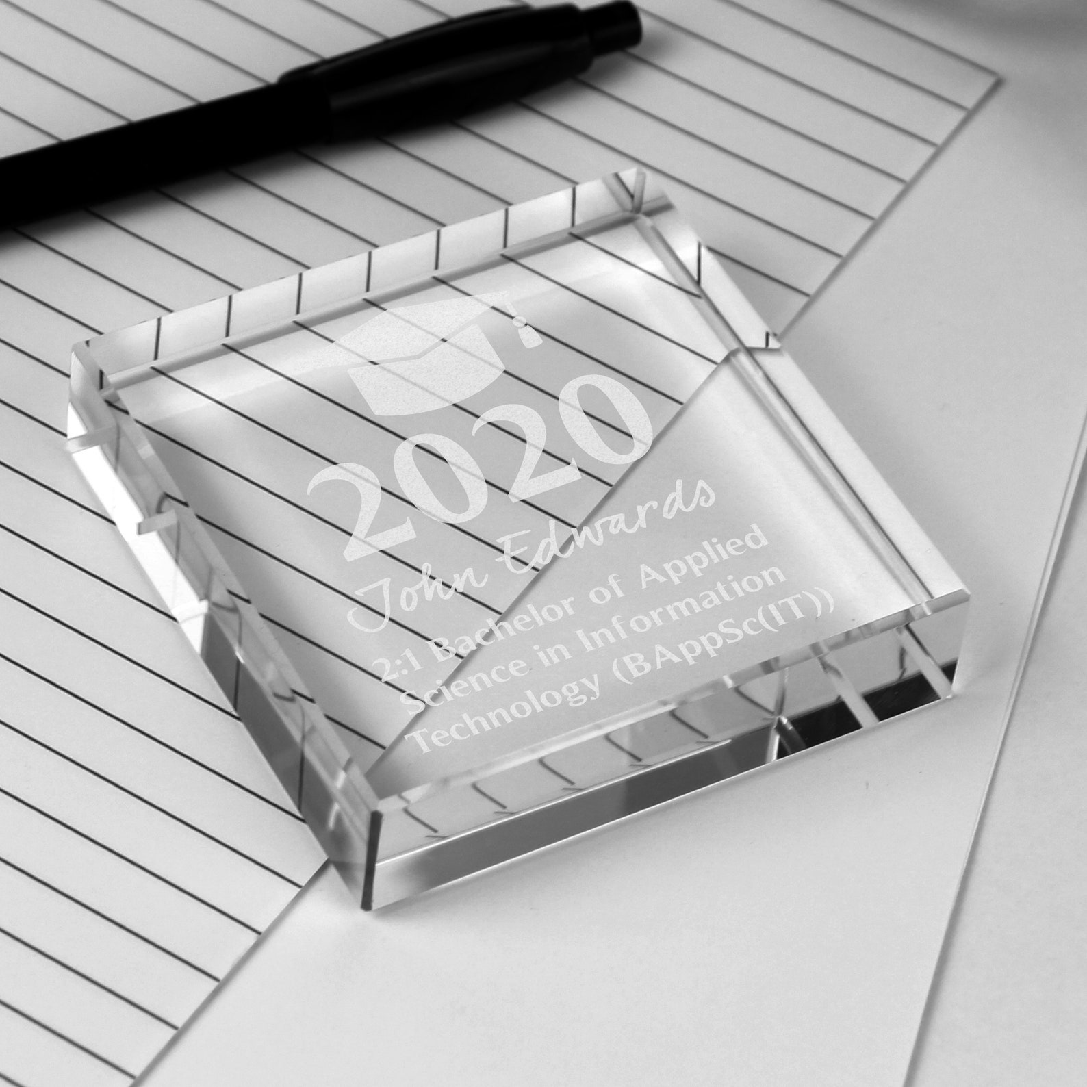 Congratulations Personalised Graduation Crystal Token , Graduation Day ...
