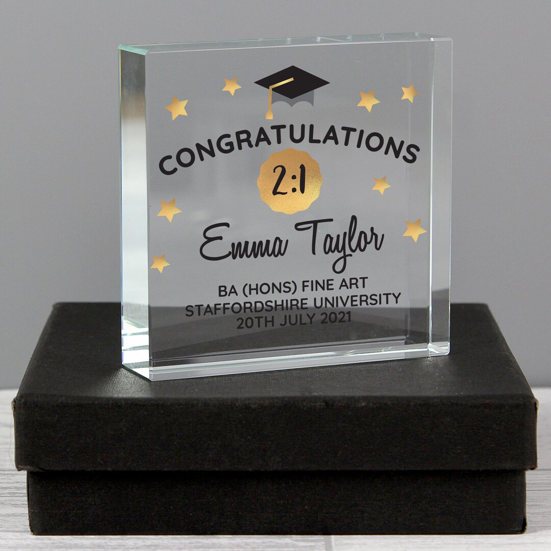 Congratulations Personalised Graduation Crystal Token , Perfect ...