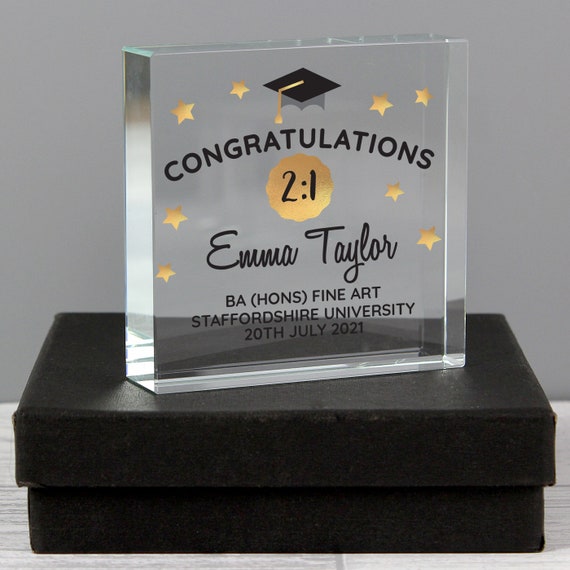 Congratulations Personalised Graduation Crystal Token | Etsy