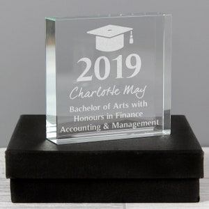 Congratulations Personalised Graduation Crystal Token , Graduation Day ...