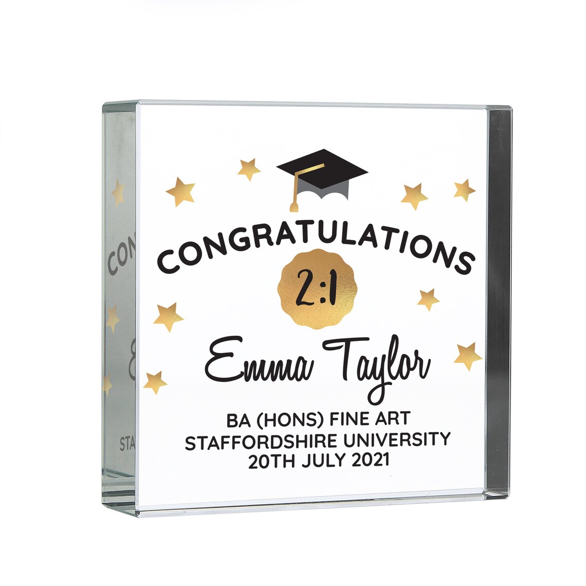Congratulations Personalised Graduation Crystal Token | Etsy