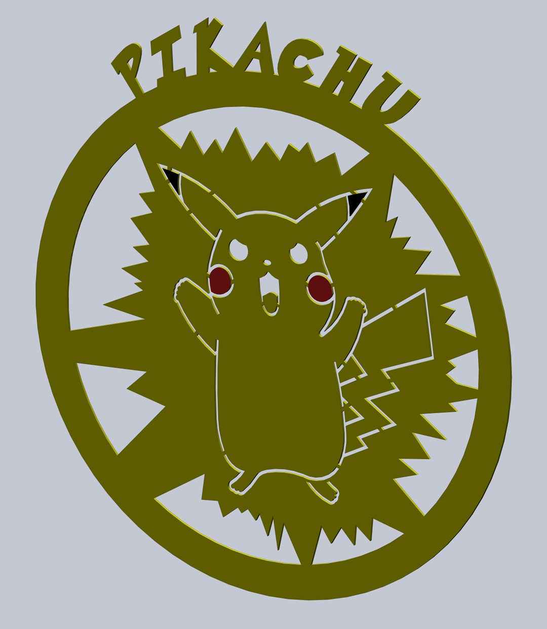 Pikachu Dxf, Svg, Png, Pdf File Clean Cut File for Cnc Plasma, 2d Cnc ...