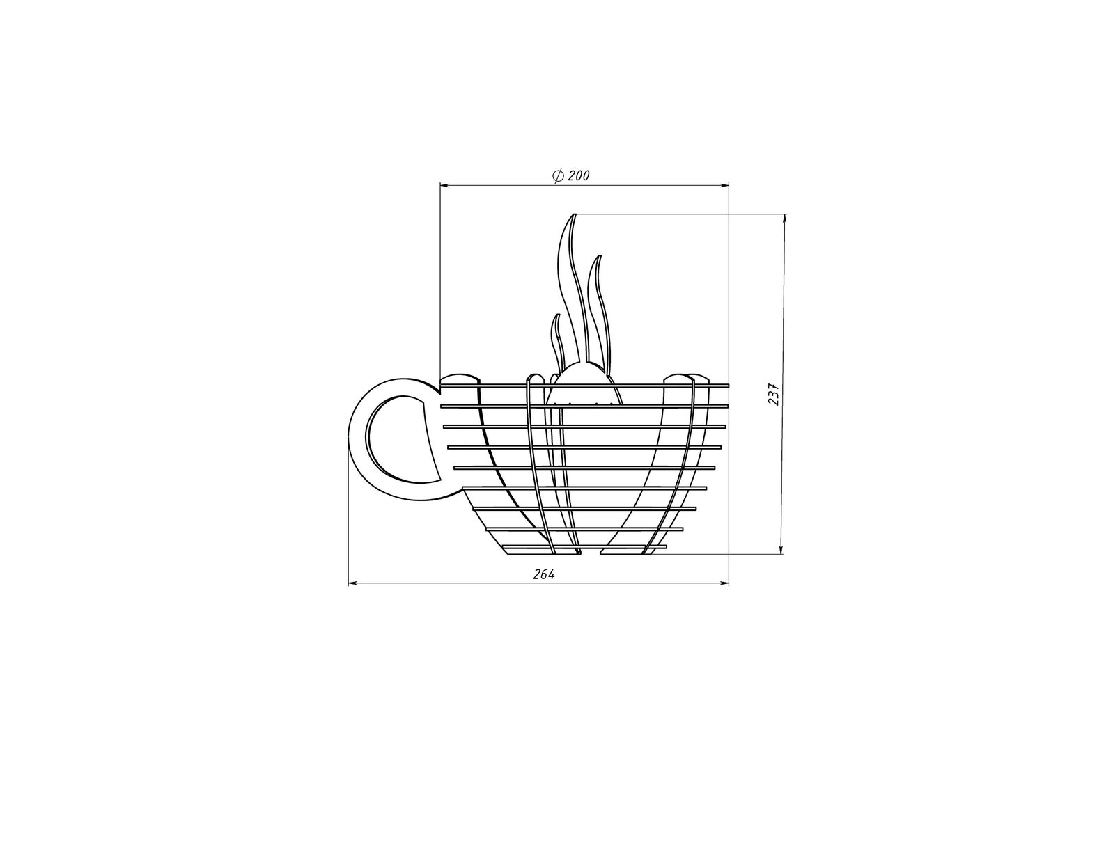 Desktop 3D Metal Coffee Cup Dxf, Svg, Pdf File Clean Cut File for Cnc ...