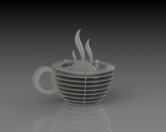 Coffee Cup 2d Dxf - Etsy