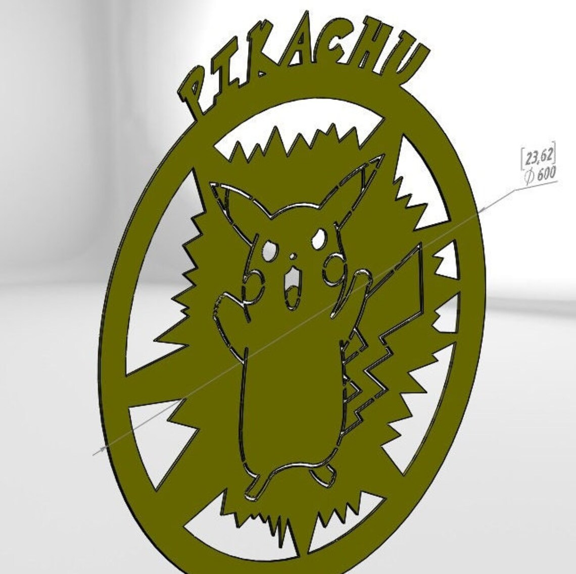 Pikachu Dxf, Svg, Png, Pdf File Clean Cut File for Cnc Plasma, 2d Cnc ...