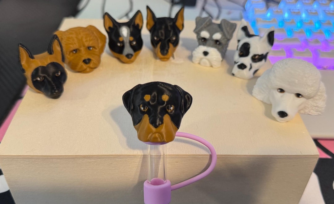 Dog Breed Straw Toppers #4 - Etsy