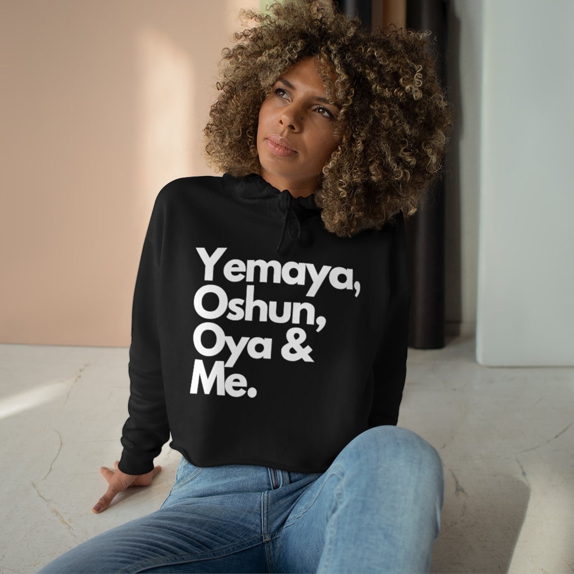 Female Orisha Crop Hoodie, Ifa, Yemaya, Oshun, Oya, Santeria, Orisha ...